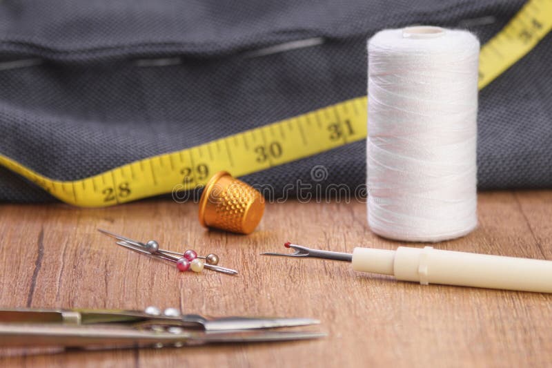 Needle Thread, Side View. Copy Space. Background for Creators Stock ...