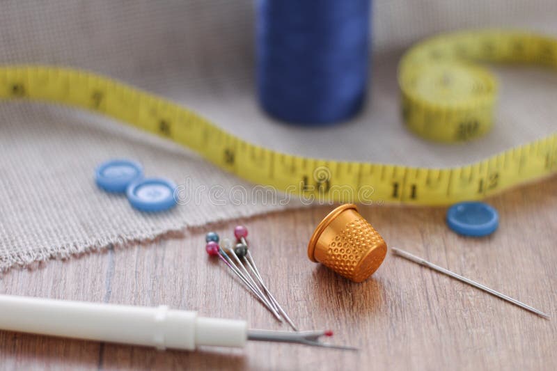 Needle Thread, Side View. Copy Space. Background for Creators Stock ...