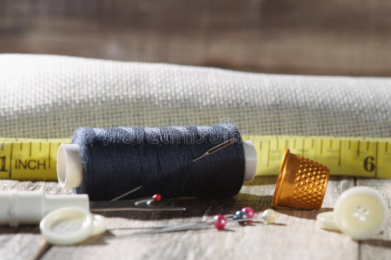 Needle Thread, Side View. Copy Space. Background for Creators Stock ...