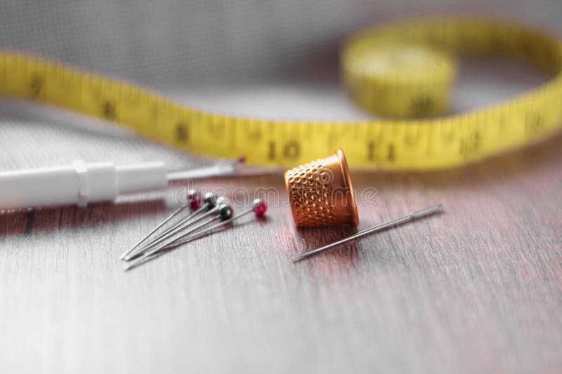 Needle Thread, Side View. Copy Space. Background for Creators Stock ...