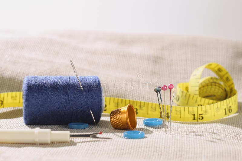 Needle Thread, Side View. Copy Space. Background for Creators Stock ...