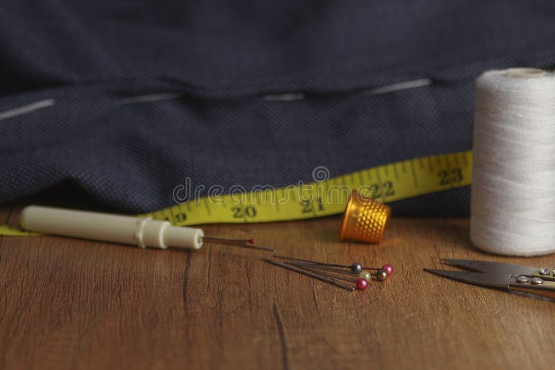 Needle Thread, Side View. Copy Space. Background for Creators Stock ...