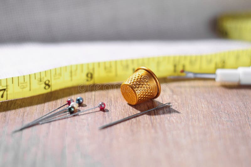 Needle Thread, Side View. Copy Space. Background for Creators Stock ...