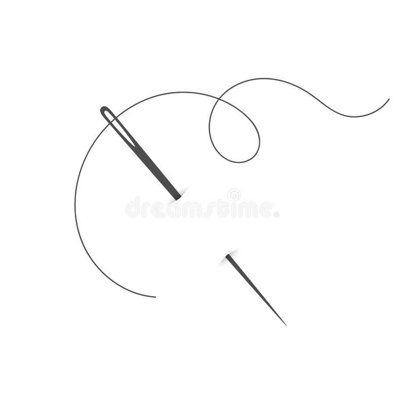 Needle and Thread Silhouette Icon Vector Graphic Stock Vector ...
