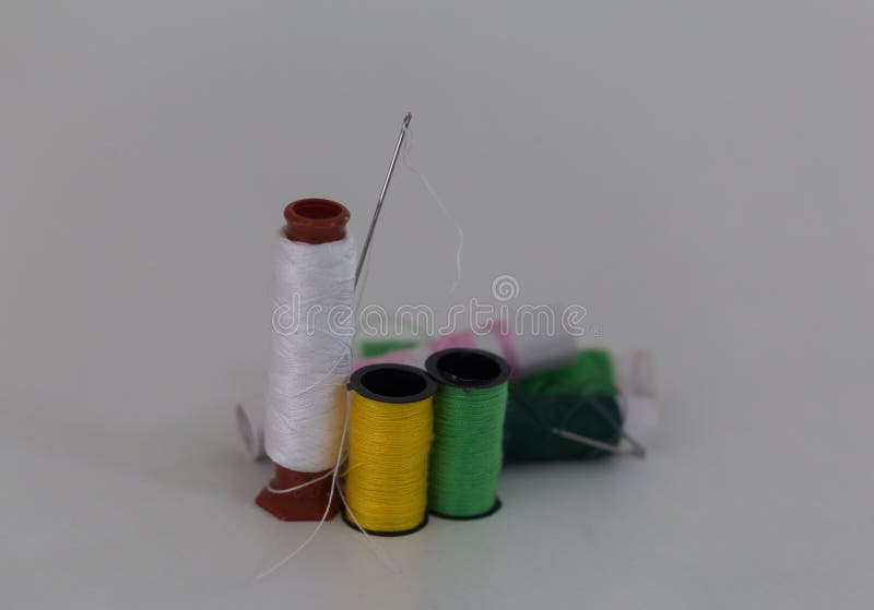Needle thread spool stock photo. Image of macro, needlework - 125537528