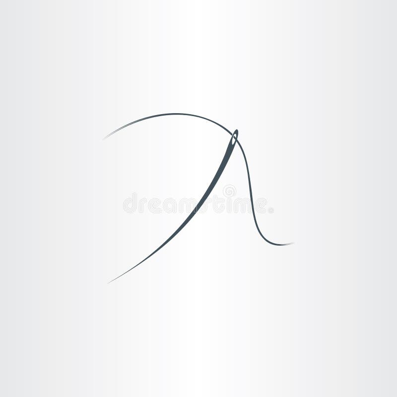 Needle and Thread Symbol Vector Icon Stock Vector - Illustration of ...