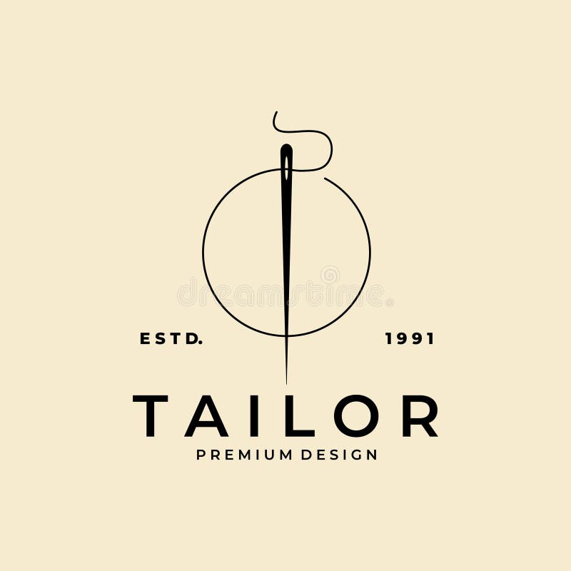 Needle with Thread Vector Logo Icon. Sewing Concept Symbol or Design ...