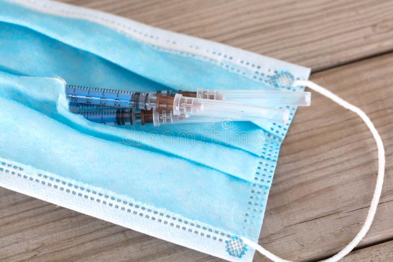Needle Tube Pierced the Mask Stock Photo - Image of medical, pierced ...