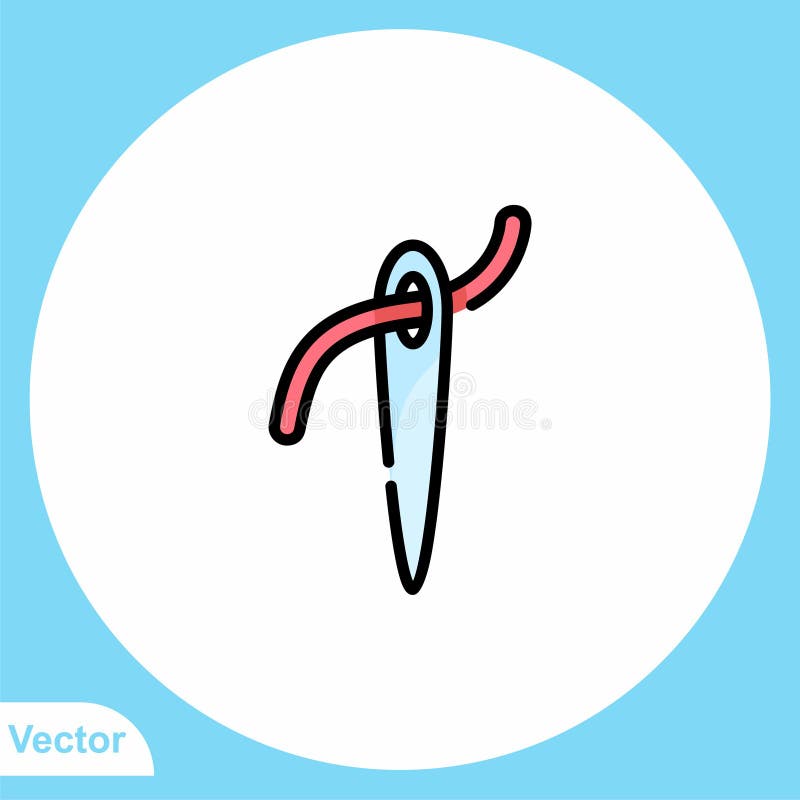Needle Vector Icon Sign Symbol Stock Illustration - Illustration of ...