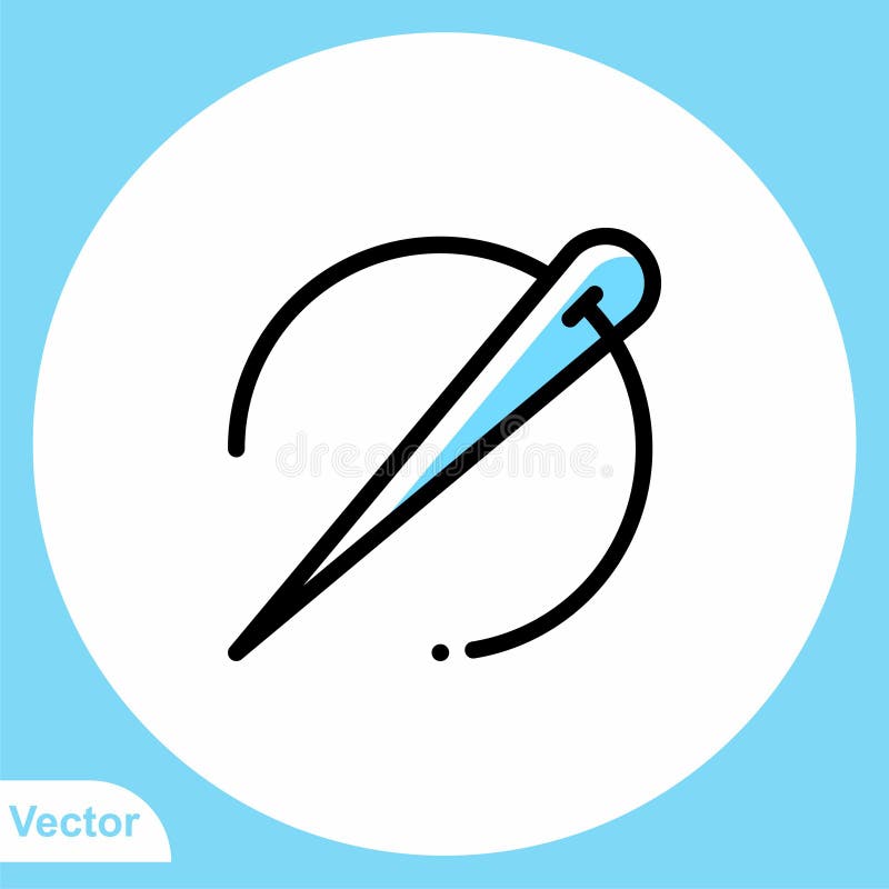 Needle Vector Icon Sign Symbol Stock Illustration - Illustration of ...