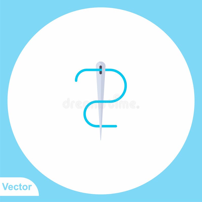 Needle Vector Icon Sign Symbol Stock Illustration - Illustration of ...
