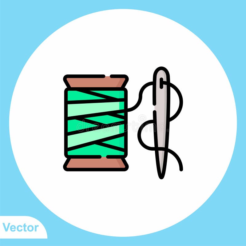 Needle Vector Icon Sign Symbol Stock Illustration - Illustration of ...