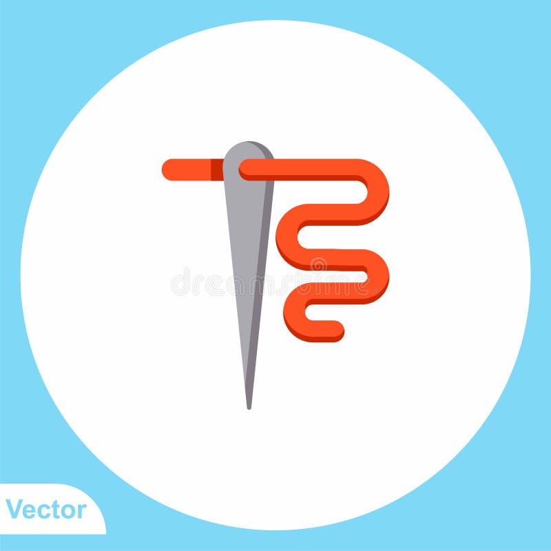Needle Vector Icon Sign Symbol Stock Illustration - Illustration of ...