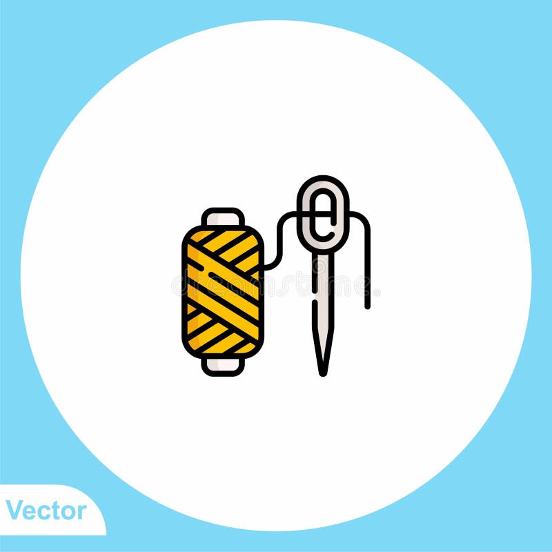 Needle Vector Icon Sign Symbol Stock Illustration - Illustration of ...