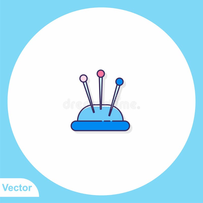 Needle Vector Icon Sign Symbol Stock Illustration - Illustration of ...