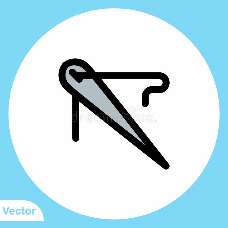 Needle Vector Icon Sign Symbol Stock Illustration - Illustration of ...