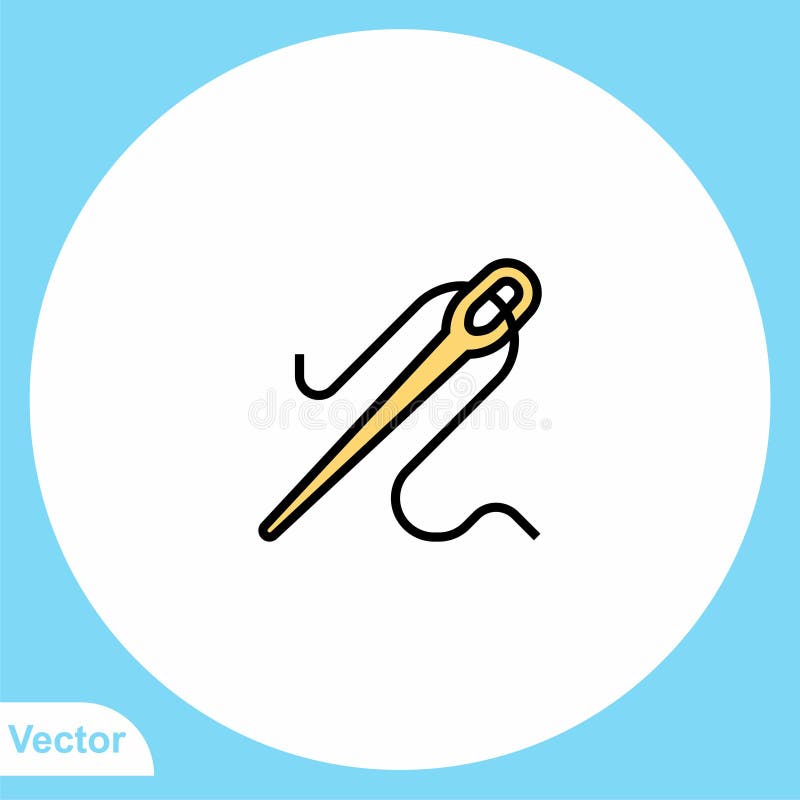 Needle Vector Icon Sign Symbol Stock Illustration - Illustration of ...