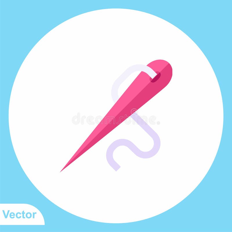 Needle Vector Icon Sign Symbol Stock Illustration - Illustration of ...