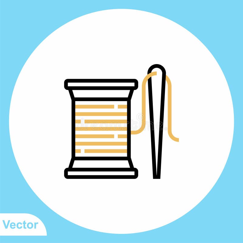 Needle Vector Icon Sign Symbol Stock Illustration - Illustration of ...
