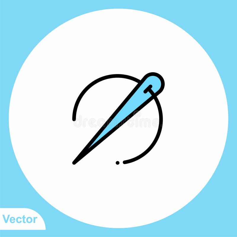 Needle Vector Icon Sign Symbol Stock Illustration - Illustration of ...