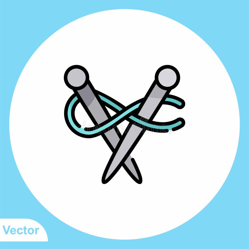 Needle Vector Icon Sign Symbol Stock Illustration - Illustration of ...