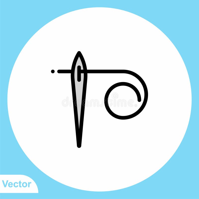 Needle Vector Icon Sign Symbol Stock Illustration - Illustration of ...