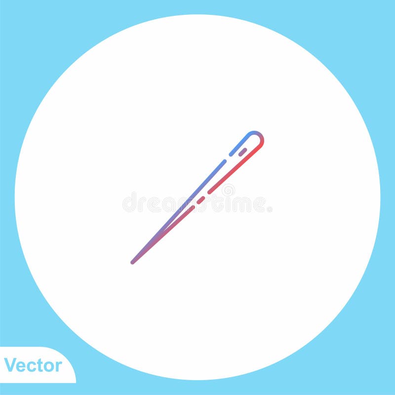 Needle Vector Icon Sign Symbol Stock Illustration - Illustration of ...