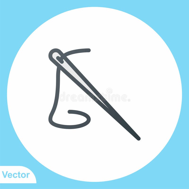 Needle Vector Icon Sign Symbol Stock Illustration - Illustration of ...