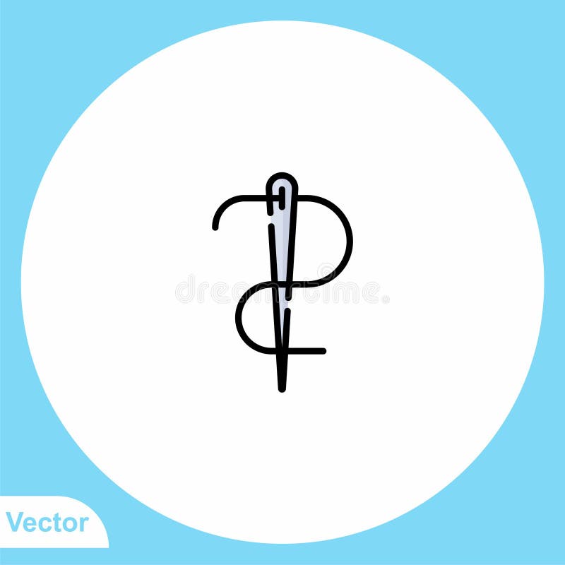 Needle Vector Icon Sign Symbol Stock Illustration - Illustration of ...