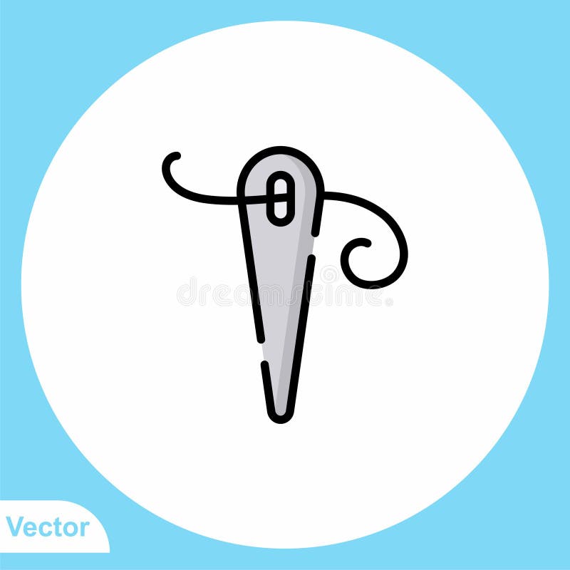 Needle Vector Icon Sign Symbol Stock Illustration - Illustration of ...