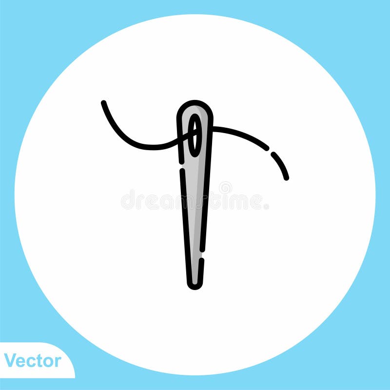 Needle Vector Icon Sign Symbol Stock Illustration - Illustration of ...