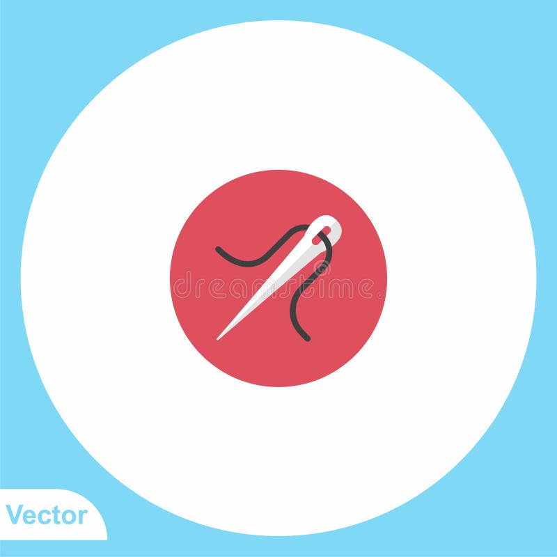 Needle Vector Icon Sign Symbol Stock Illustration - Illustration of ...