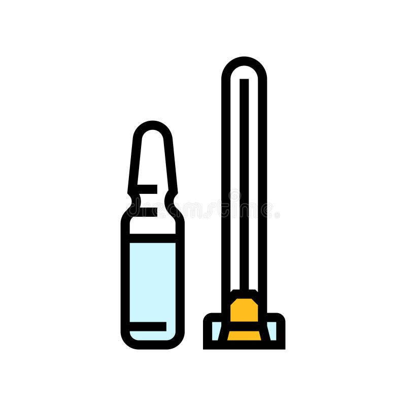 Needle Vial Immunization Color Icon Vector Illustration Stock Vector ...