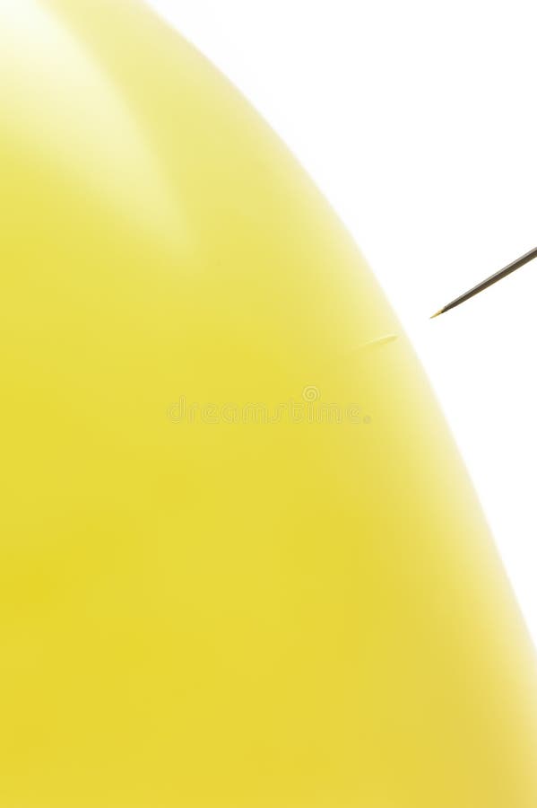 Needle and a Yellow Balloon Stock Image - Image of shot, needle: 22817513