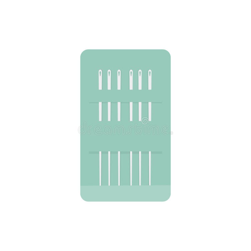Needles in a Green Case Icon Illustration Stock Illustration ...