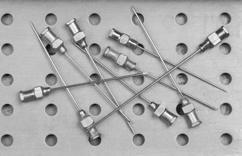 Needles for old syringes stock photo. Image of instrument - 27347004