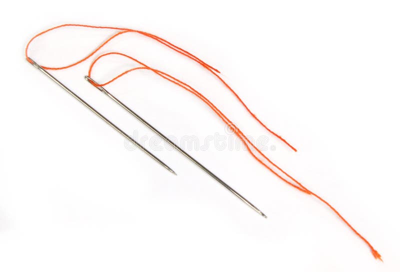 Needles with thread stock photo. Image of background - 20550048