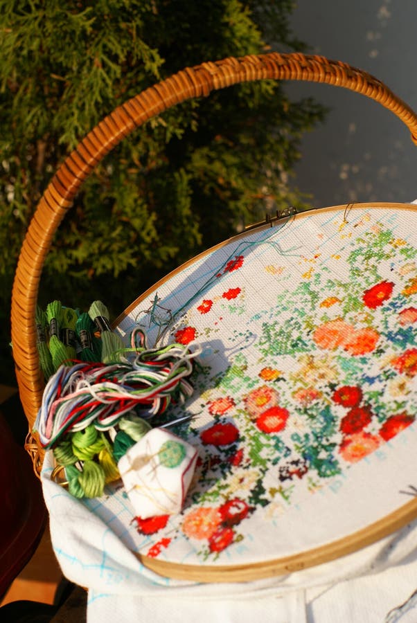 Needlework stock image. Image of embroider, fabrics, cross - 4759691