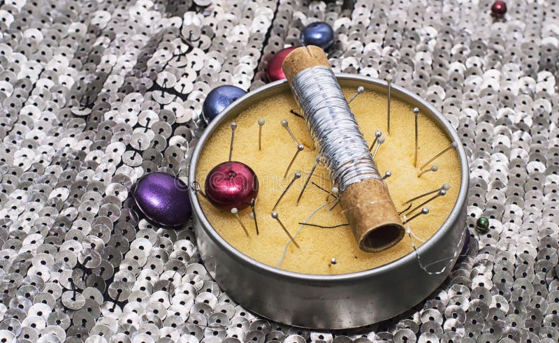 Needlework,embroidery and Tools for it Stock Image - Image of sample ...