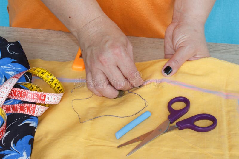 Hand quilting stock photo. Image of handcrafted, cloth - 3350086