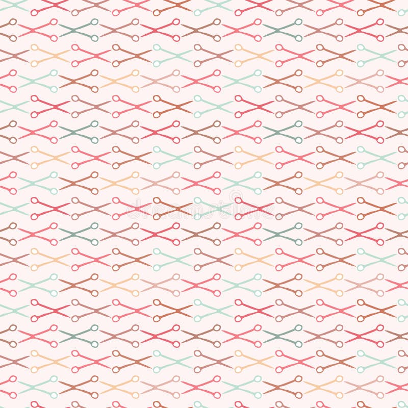 Needlework Pair of Scissors Stripes Seamless Pattern Stock Vector ...