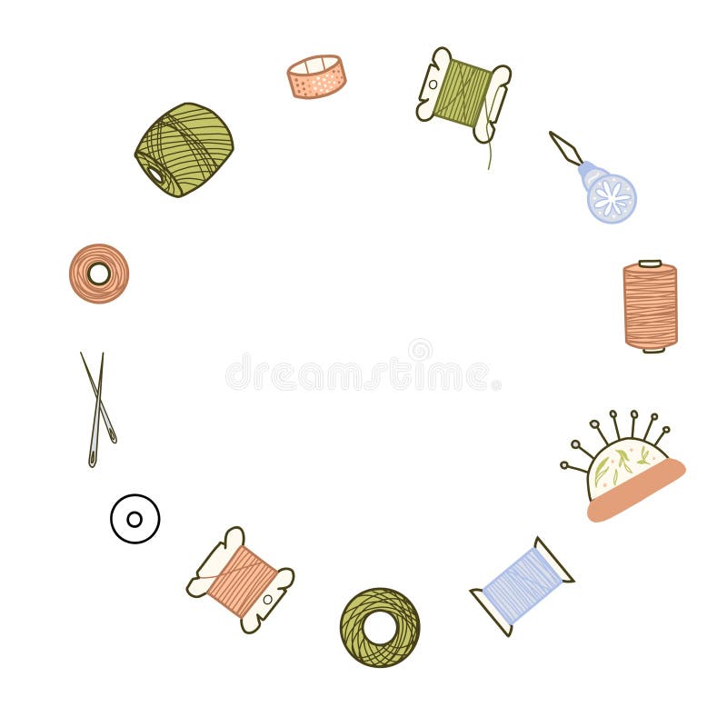 Needlework Wreath or Circle Frame, Border for Handmade Classes ...