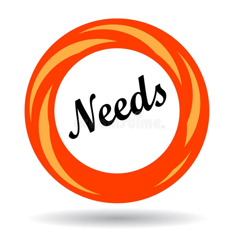 Needs colorful icon stock illustration. Illustration of offer - 119621216