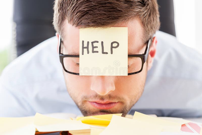 Young Student Overwhelmed Asking for Help Stock Image - Image of exam ...