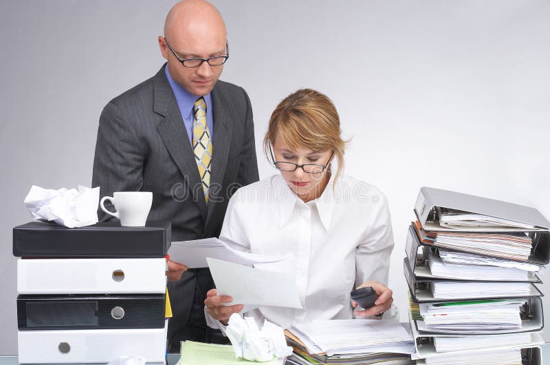 Boss Comes Lot Paperwork Stock Photos - Free & Royalty-Free Stock ...
