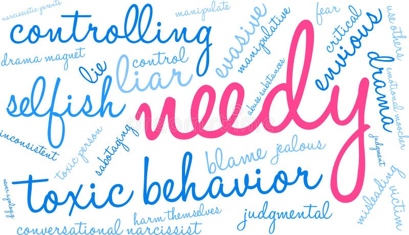 Needy Word Cloud stock illustration. Illustration of blame - 104014578