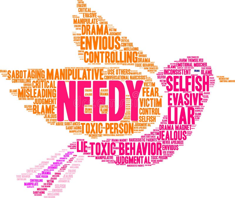 Needy Word Cloud stock illustration. Illustration of judgment - 104012574
