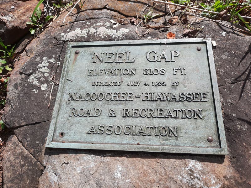 Neels Gap Bronze Marker editorial stock photo. Image of mountain ...