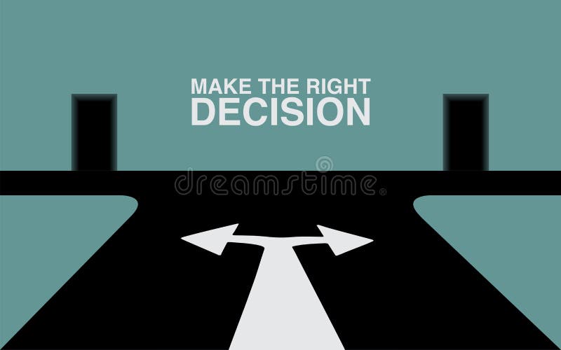 Neem het juiste besluit vector illustratie. Illustration of illustratie ...