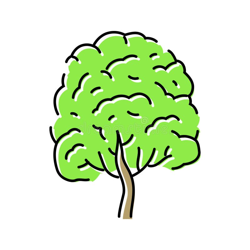 Neem Tree Jungle Amazon Color Icon Vector Illustration Stock ...